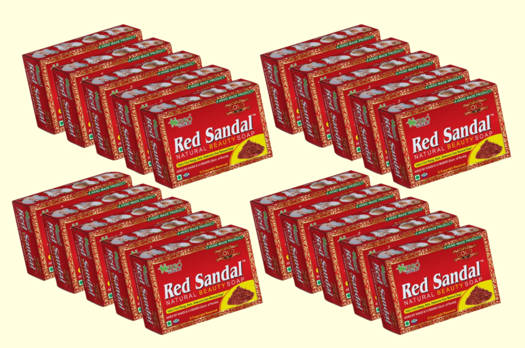Red Sandal Soap Pack Of 3/5/10/20 Packs - herboworld